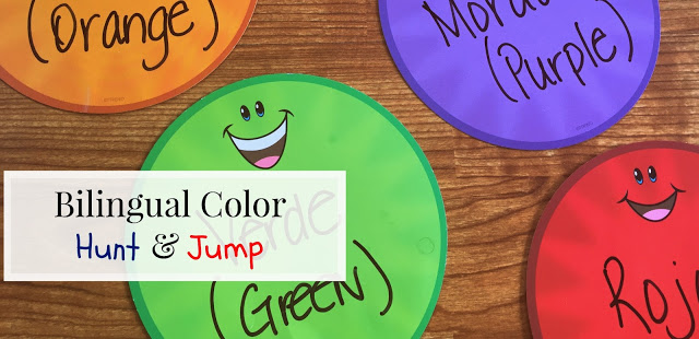 Bilingual Color Hunt and Jump: Spanish Sabado #7 – Casa Watkins Living