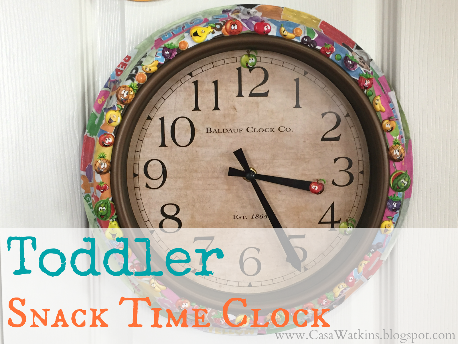 Toddler Snack Time Clock: Regulate Snacking With this Clock – Casa ...