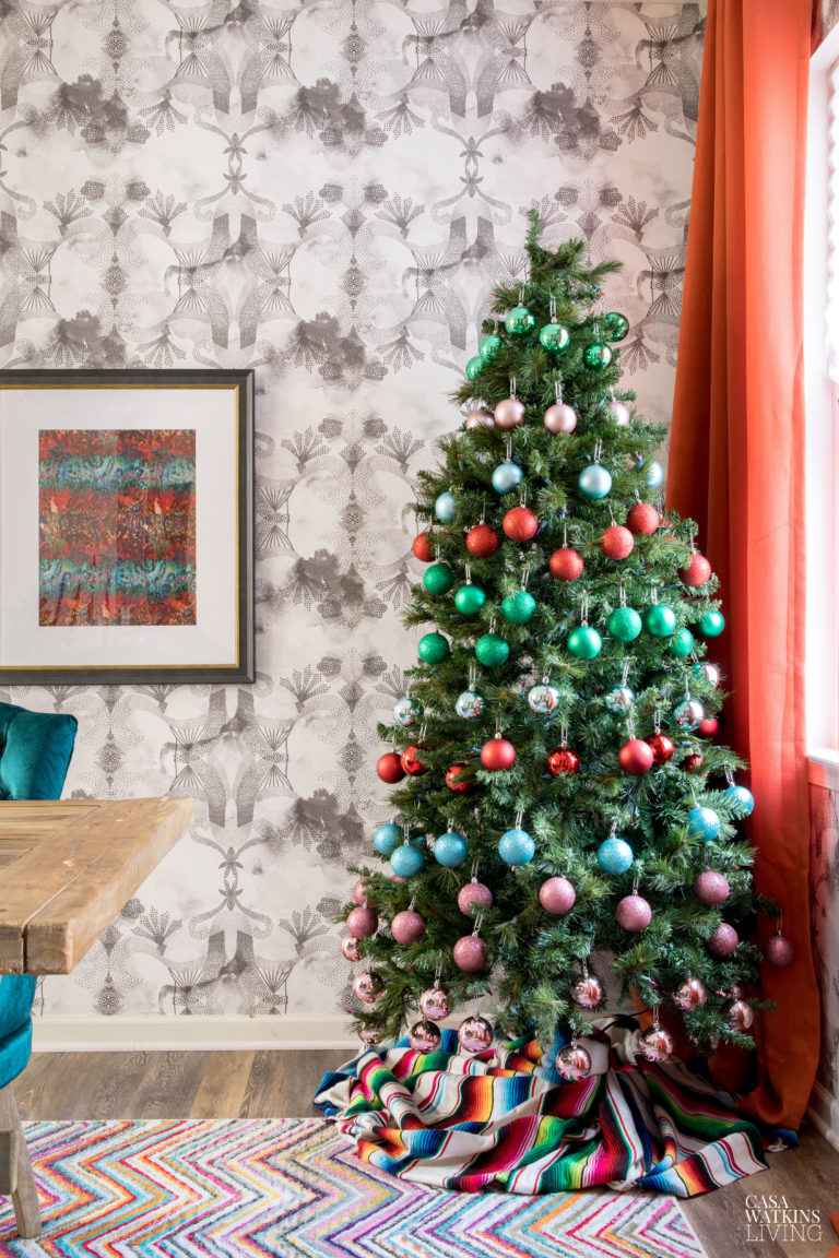 Simple Serape Inspired Christmas Tree - Casa Watkins Living