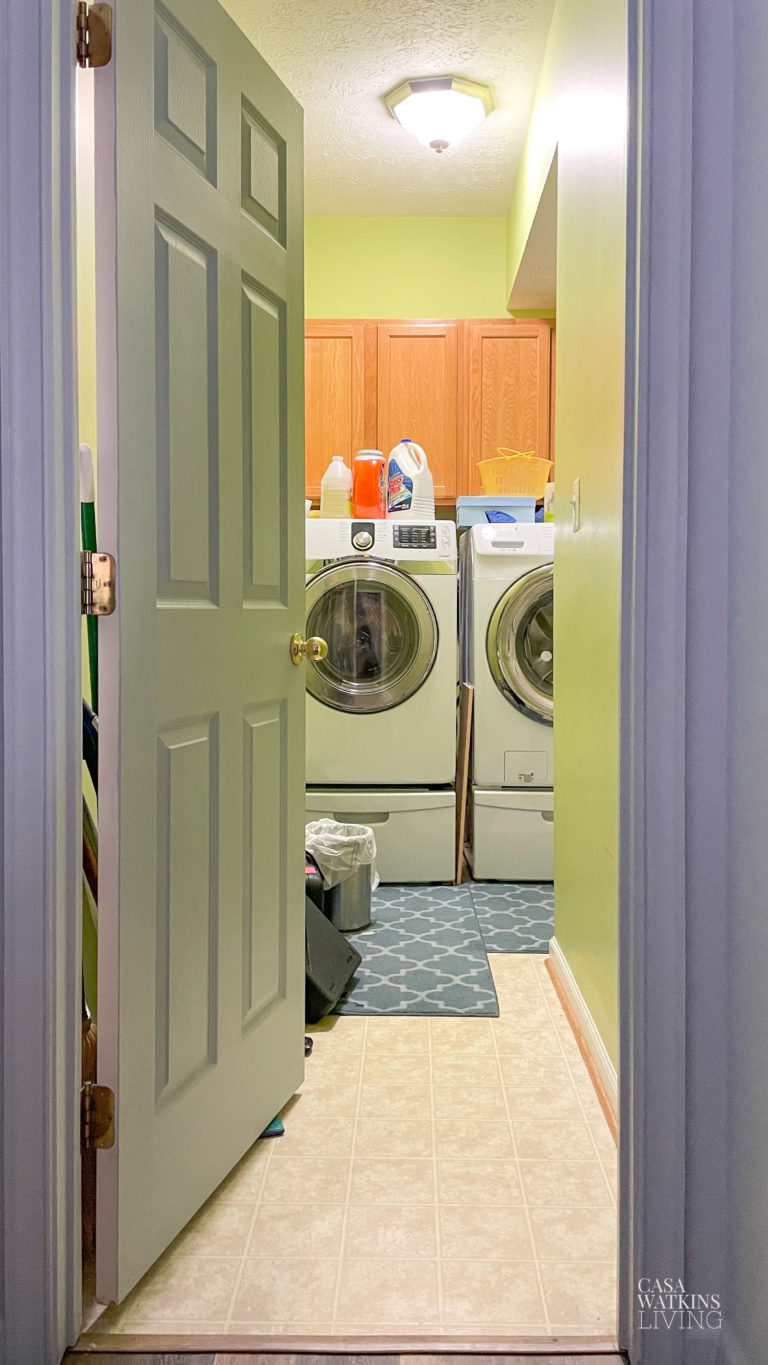Small, Windowless laundry room refresh - Casa Watkins Living